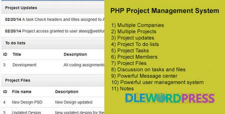 Download PHP Project Management System Free DLEWordPress