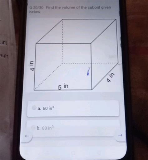 A Find The Volume Of The Cuboid Given StudyX
