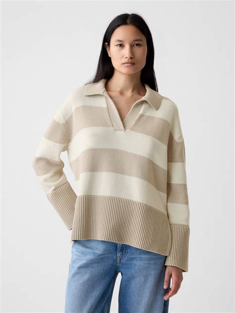 247 Split Hem Polo Sweater Gap