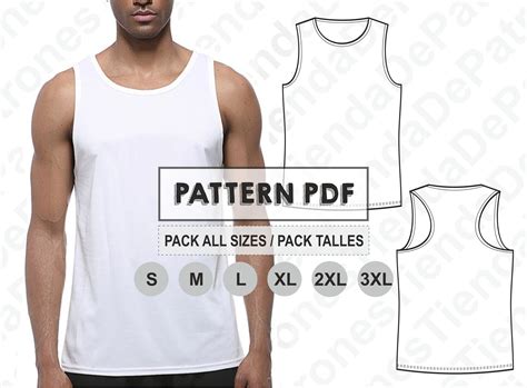 Pattern Tank Top For Men Sewing Pattern Digital Pattern Pdf Pack