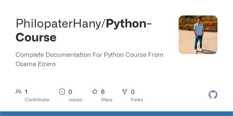 Github Philopaterhanypython Course Complete Documentation For