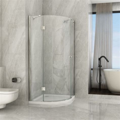 Semicircular Shower Enclosure Mm Clear Glass Available X Or X Cm With Hinged Door Box