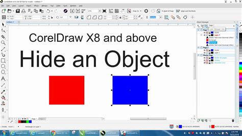 Corel Draw Tips Tricks CorelDraw X8 And Above Hide An Object YouTube