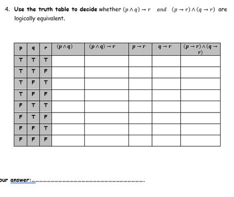 solved 3 use logical equivalences to decide whether the