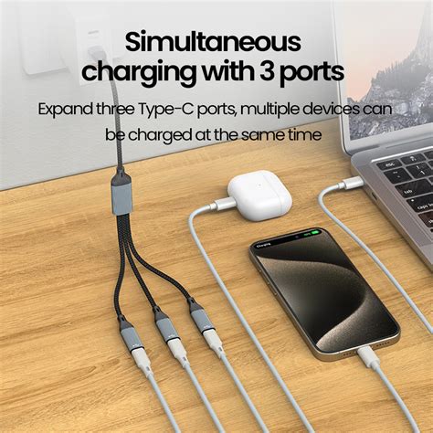 Usb Type C Hub Multiple Splitter Adapter Otg Data Grandado