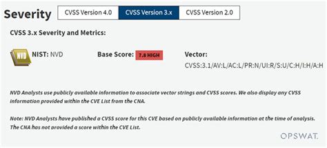 Analyzing The Cve Vulnerability With Metadefender Core Opswat