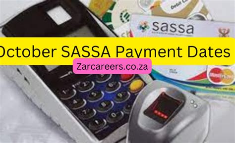 October SASSA Payment Dates ZAR Careers