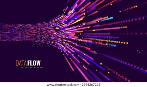 Digital Data Flow Vector Background Big Stock Vector Royalty Free