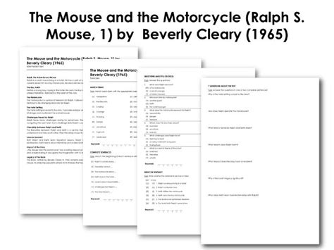 The Mouse And The Motorcycle Ralph S Mouse 1 By Beverly Cleary