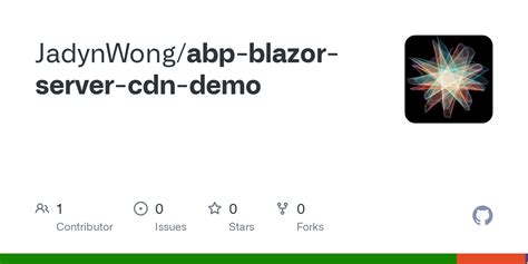 GitHub JadynWong Abp Blazor Server Cdn Demo