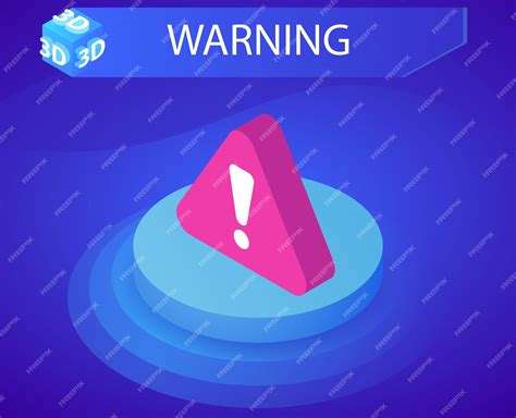 Premium Vector Warning Isometric Design Icon Vector Web Illustration