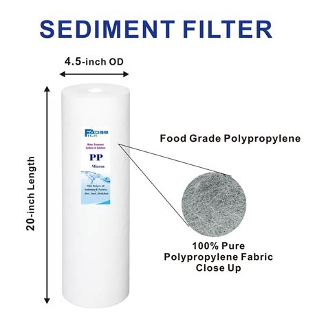 Universal 20 Inch Big Blue Sediment Filter Cartrid Grandado