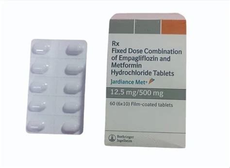 Fixed Dose Combination Empagliflozin Metformin Hydrochloride Tablets 500 Mg At ₹ 349 Stripe In