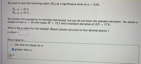 Solved You Believe The Population Is Normally Distributed Chegg
