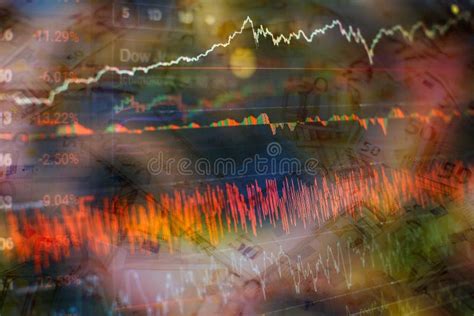 Stock Index On The Computer Monitor Financial Data On A Monitor Which