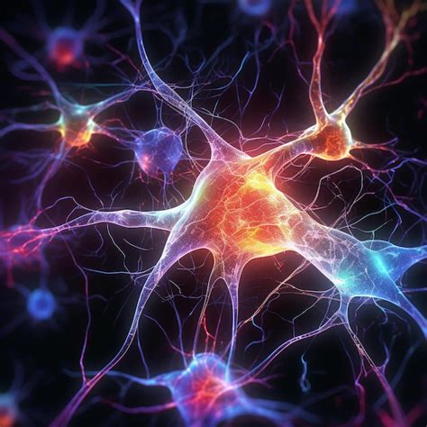 Premium Ai Image Brain Intricate Neural Web Complex Nervous System Closeup Of Cell Highlight