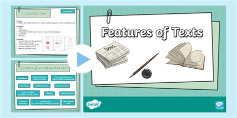 features of texts powerpoint teacher made twinkl