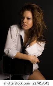 Beautiful Sexual Girl Expressive Eyes White Stock Photo Shutterstock