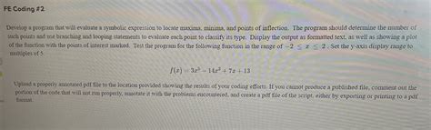 solved develop a program that will evaluate a symbolic