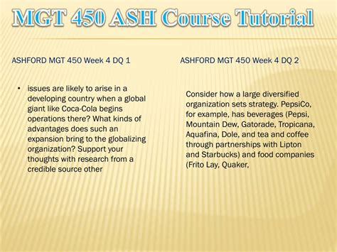Ppt Mgt 450 Ash Course Tutorial Tutorialrank Powerpoint