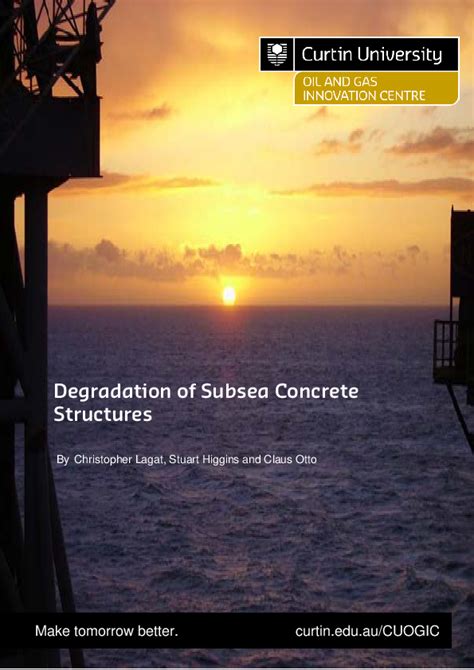 Pdf Degradation Of Subsea Concrete Structures
