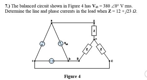 Solved The Balanced Circuit Shown In Figure Has Chegg