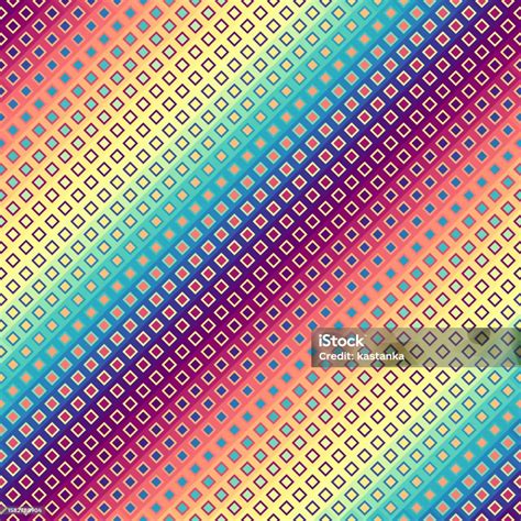 Geometric Abstract Pattern Moire Overlay Style Abstract Square Texture Stock Illustration