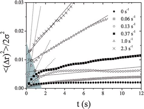 Mean Square Relative Displacements In The Flow Vorticity Plane At