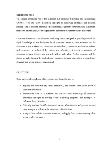 Consumer Behaviour Lecture Notes Pdf Market Segmentation Marketing