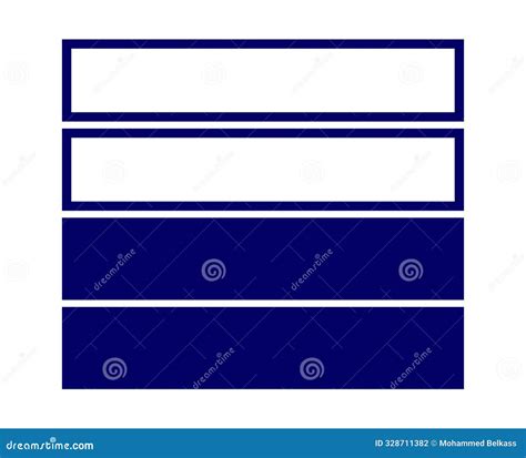 Rectangle Geometric Shape And Rectangle Outline Blue Stock Vector