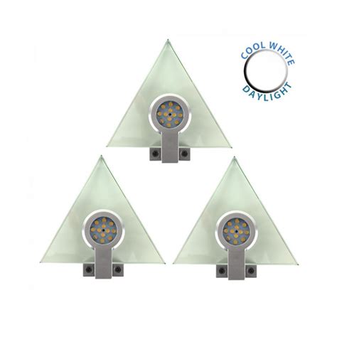 Tango Way Glass Daylight LED Triangle Under Cabinet Lights