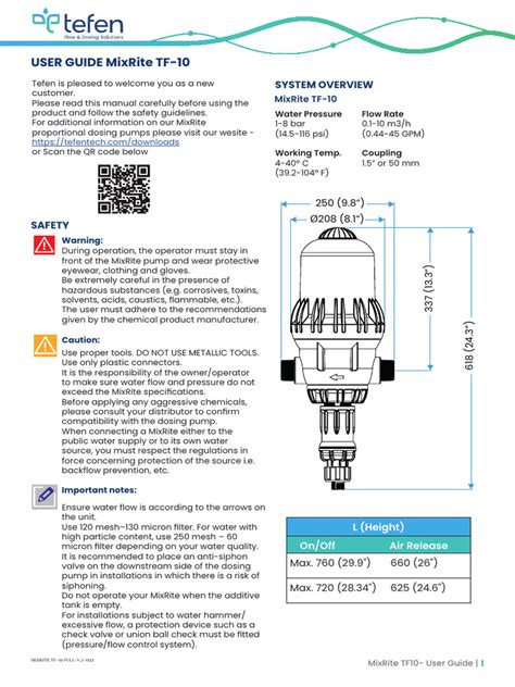 Mixrite Tf10 Full User Guide V2 1023 Pdf Pump Valve