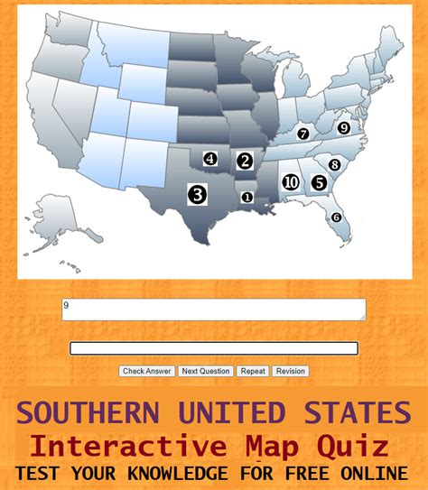 Southern States In Other Words Interactive Map Quiz Testprep