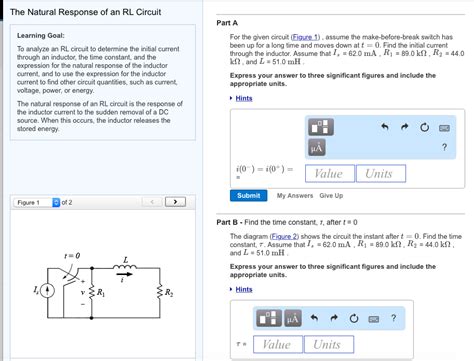 Solved The Natural Response Of An RL Circuit Part A Learning Chegg