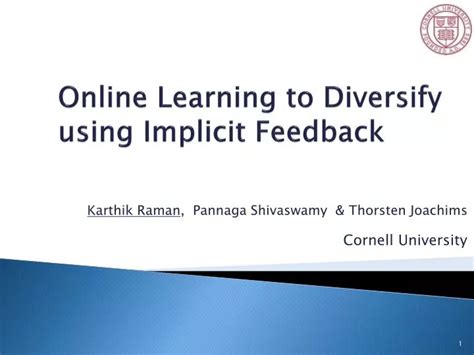 ppt online learning to diversify using implicit feedback powerpoint