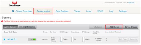 Couchbase Cluster Deployment Virtuozzo Dev Docs