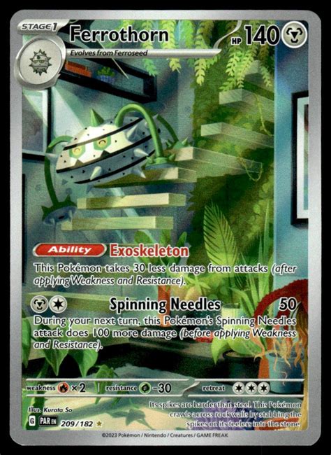 Ferrothorn 209 182 Paradox Rift Scarlet And Violet Poke Mzt