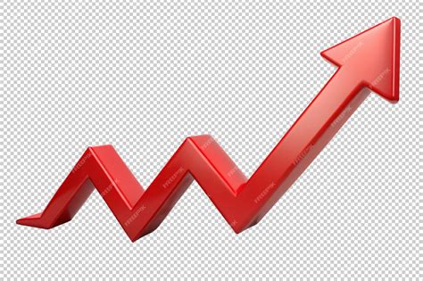 Red Curved Graph With Arrow Png Premium Ai Generated Psd