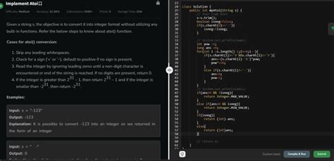 160problems Dsa Stringparsing Geeksforgeeks 160problems Atoi