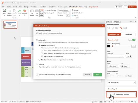 Dependencies And Critical Path In Office Timeline