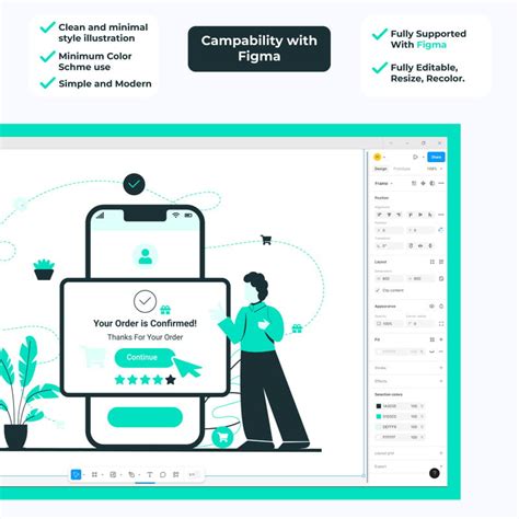 Minimalist Order Confirmation Message Vector Illustration Concept