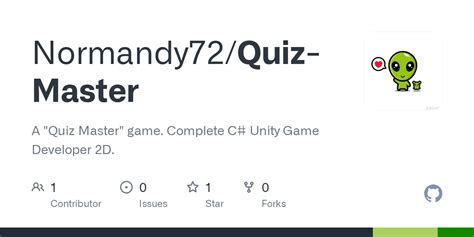 GitHub Normandy72 Quiz Master A Quiz Master Game Complete C Unity Game Developer 2D