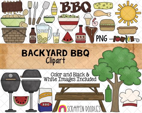 Bbq Clipart Barbecue Clipart Picnic Clipart Backyard Cookout