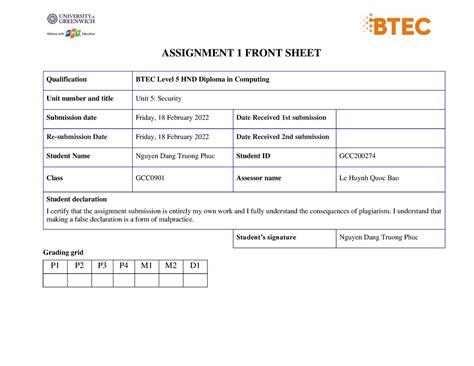assignment 1 nguyen dang truong phuc assignment 1 front sheet