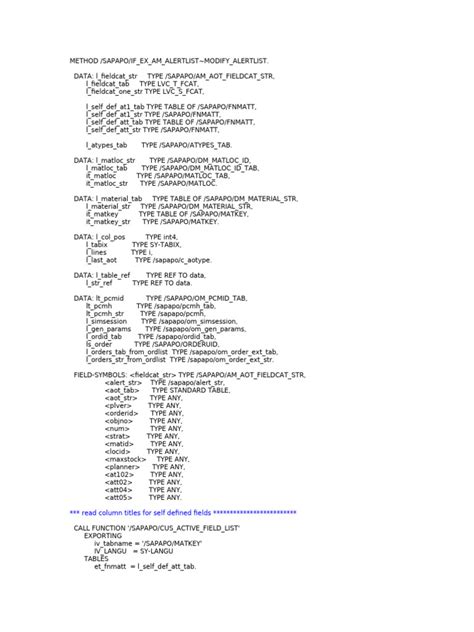 Amon Badi Am Alertlist Example Extension Of Output Structure