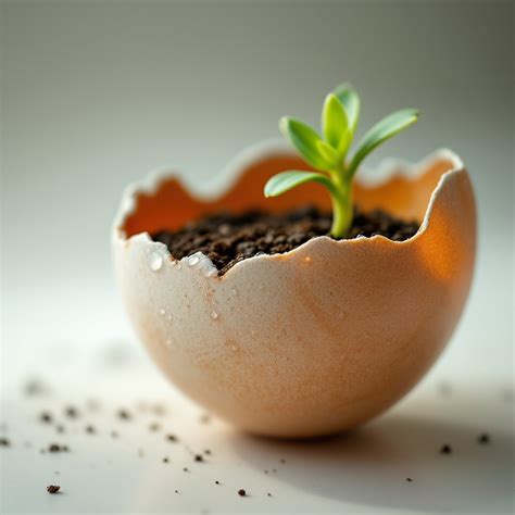 Free Life From Shell Image Eggshell Sprout Succulent Download At