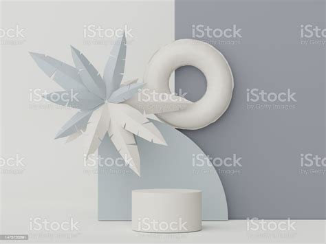 3d 연단은 여름 개념으로 제품 프레젠테이션을 의미합니다 화장품 광고를위한 받침대 플랫폼 0명에 대한 스톡 사진 및 기타 이미지
