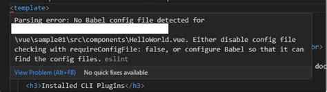 Vue Parsing Error No Babel Config File Detected For 에러 해결