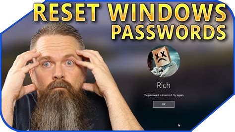Microsoft And Local Account Password Reset Youtube