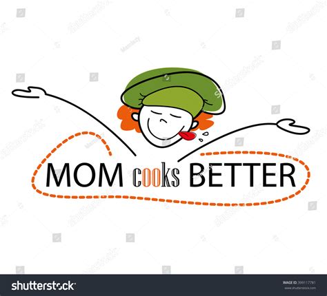 Mom Cooks Better Mom Wearing Chefs Stock Vector Royalty Free